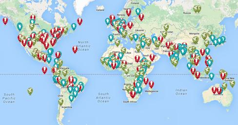 World Map Best Organic Farms